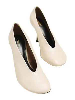 Maeve Easy Leather Pumps - Cream