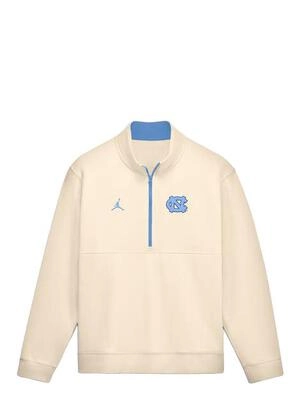 JORDAN BRAND North Carolina Tar Heels Club Fleece Half-zip Pullover - Cream