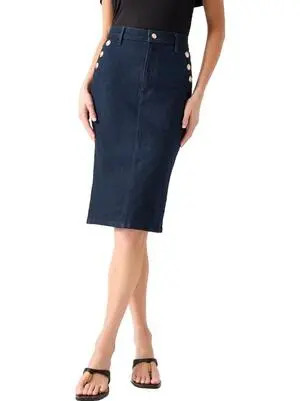 Guess Riley Midi Pencil Skirt - Navy