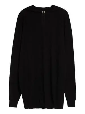 Rick Owens Oversized Hooded Wool Sweater - Black