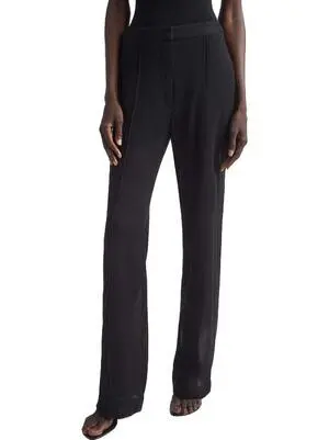 Proenza Schouler Sheer Wool Tailored Trousers - Black
