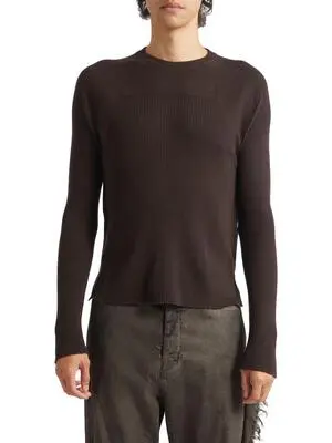Rick Owens Ribbed Geo Wool Sweater - Grease