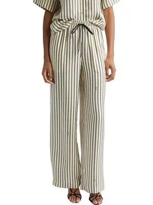 Versace Meandros Silk Twill Pants - Ivory Black