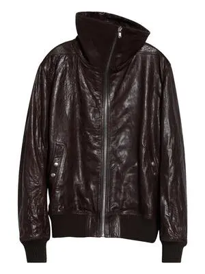 Rick Owens Dracuflight Leather Jacket - Grease