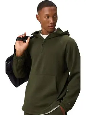 FABLETICS Fabletics Gridtech Quarter Zip Hoodie Dark Olive
