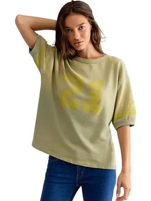 RAGABOND Graphic Ringer Tee - Green