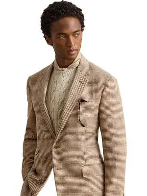 Ralph Lauren Kent Hand-tailored Plaid Sport Coat - Brown