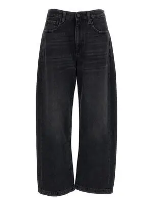 Ag Hattie High-rise Barrel Jeans - Black