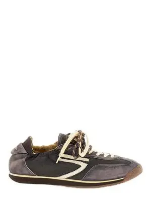 PURAAI Vegan Nylon And Recycled Microsuede Sneakers - Brown