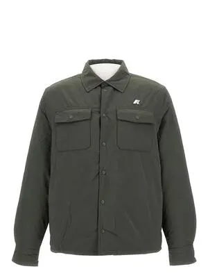 K-WAY Nylon Plain Warm Jacket - Green
