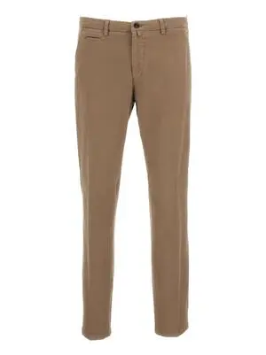 BRIGLIA 1949 Cotton Trousers - Beige