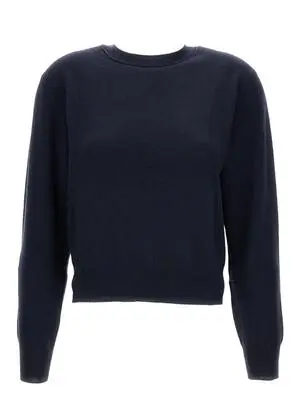 LISA YANG Rib-knit Cashmere Sweater With Crew Neck And Drop Shoulders - Blue