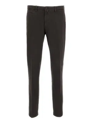 BRIGLIA 1949 Slim-fit Cotton Trousers - Brown