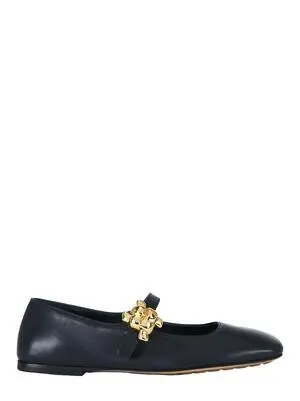 Bottega Veneta Charlotte Mary Jane Ballerina Flat - Midnight