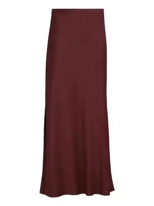 Brunello Cucinelli Brunello Cucinelli Fluid Bias-Cut Maxi Skirt Wine