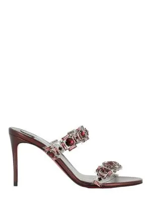 CHRISTIAN LOUBOUTIN Just Jewel Strap Sandals - Gray