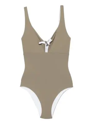 FISICO One-piece Swimsuit With Bow Detail - Nude
