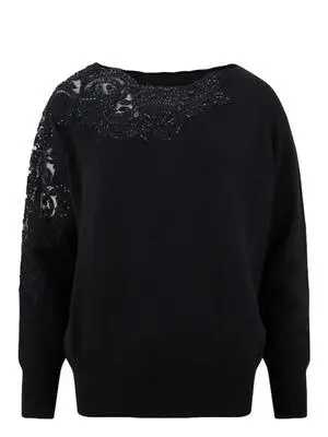 Ermanno Scervino Crew Neck Sweater - Black