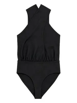 Simkhai Crossover Halterneck Bodysuit - Black