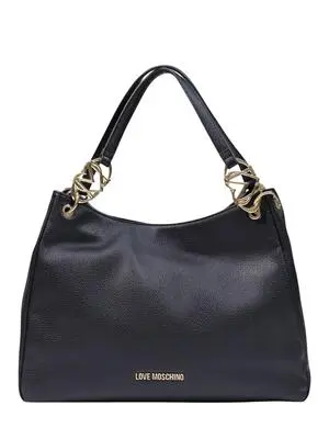 Moschino Large Handbag With Double Handles - Black