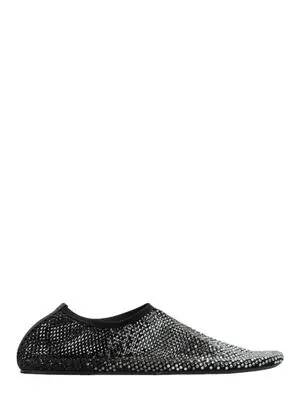 Christopher Esber Embellished Round Toe Flats - Black