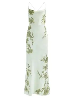 ALICEOLIVIA Montana Floral-embroidered Gown - Lily
