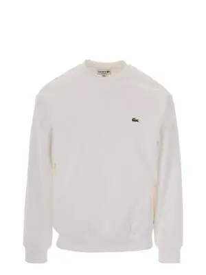 Lacoste Long Sleeve Crewneck Sweatshirt - Flour