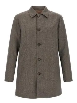 Pal Zileri Reversible Shirt Collar Coat - Brown