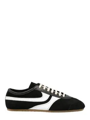 Dries Van Noten Suede Paneled Lace-up Sneakers - Black