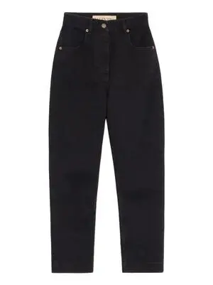Valentino Garavani Straight Leg Denim Trousers - Black