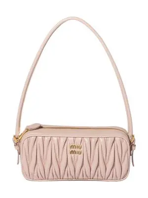 Miu Miu Matelassé Nappa Leather Pouch - Pink