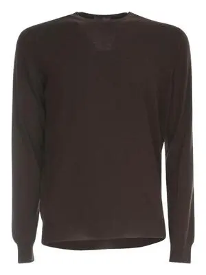 DRUMOHR Long Sleeve Round Neck Pullover - Black