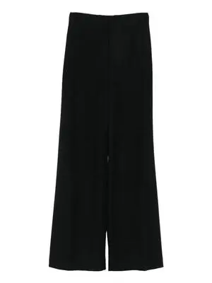 Harris Wharf London Wool Wide Leg Trousers - Black