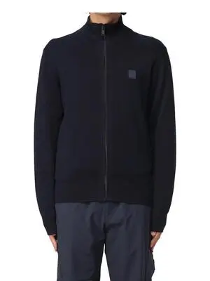 Hugo Boss Long-sleeved Zip-up Cardigan - Black
