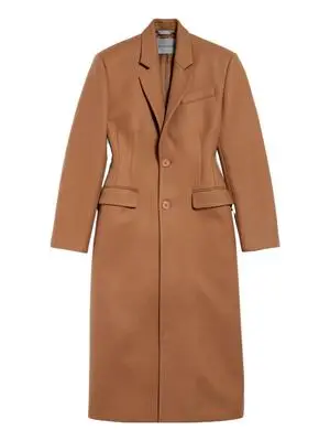Balenciaga Single-breasted Coat - Camel