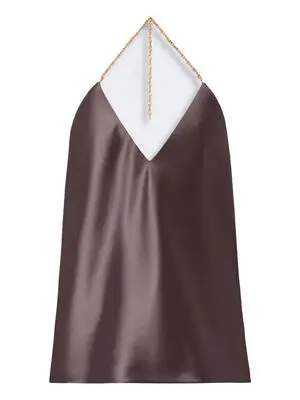 Sportmax V-neck Chain-strap Camisole - Brown
