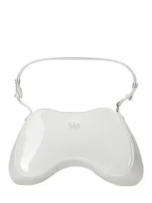 DIESEL® Play Logo Plaque Shoulder Bag - White