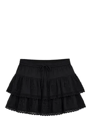 MUCHE & MUCHETTE Muche Et Muchette Tiered Embroidered Skort