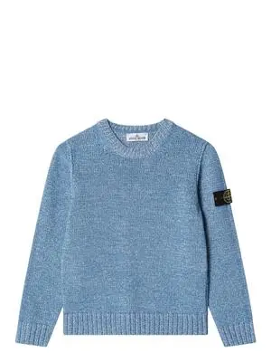Stone Island Powder Cotton Blend Jumper - Blue