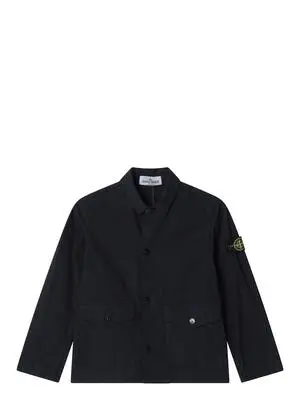 Stone Island Cotton Blend Shirt Jacket - Blue