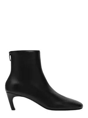TOTEME Nappa Leather Ankle Boots - Black