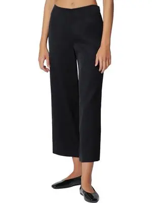 TOTEME Fluid Viscose Satin Trousers - Black