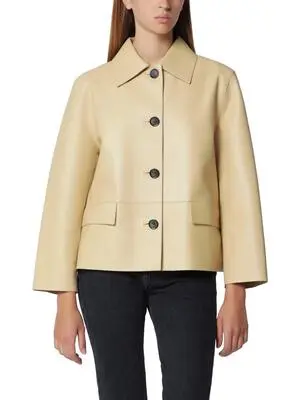 TOTEME Light Lamb Leather Jacket - Beige