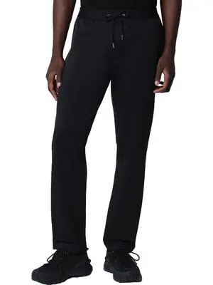 Moncler Jogger Trousers With Logo Patch - Black