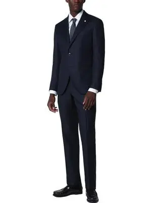 LUIGI BIANCHI Pinstripe Single-breasted Wool Suit - Blue