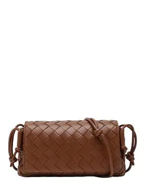 Bottega Veneta Intrecciato Nappa Leather Small Crossbody Bag - Beige