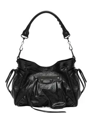 Balenciaga Le City Small Bucket Bag In Lambskin - Black
