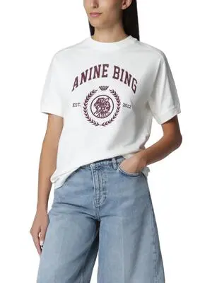 ANINE BING ANINE BING Graphic Logo Cotton T-Shirt