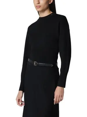 ANINE BING Viscose-blend Knit Sweater - Black