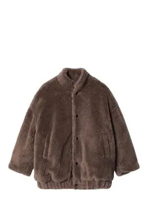 DOUUOD Teddy-effect Jacket - Brown
